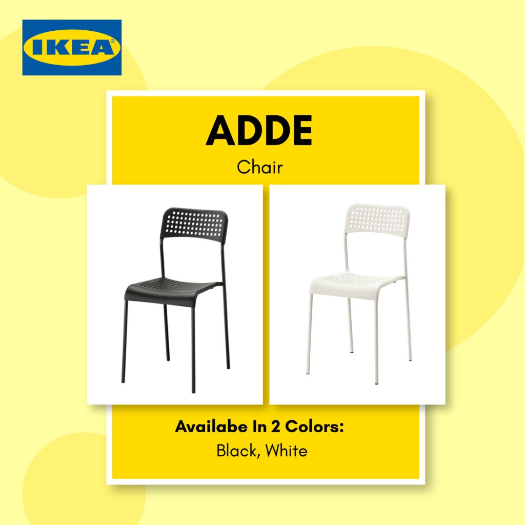 ADDE Chair - Black | White - Phirsay