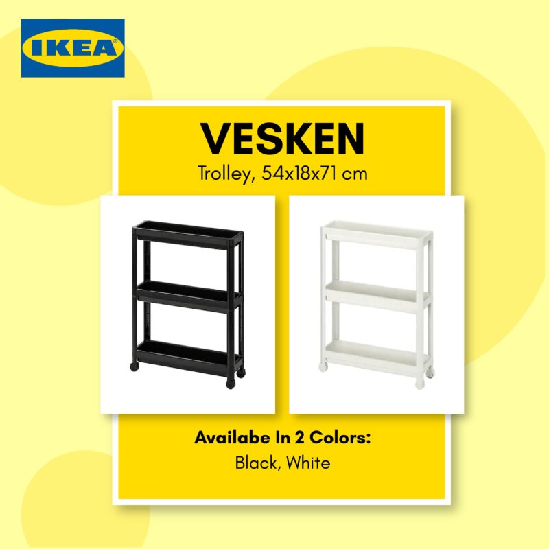 VESKEN Trolley - Black | White - Phirsay