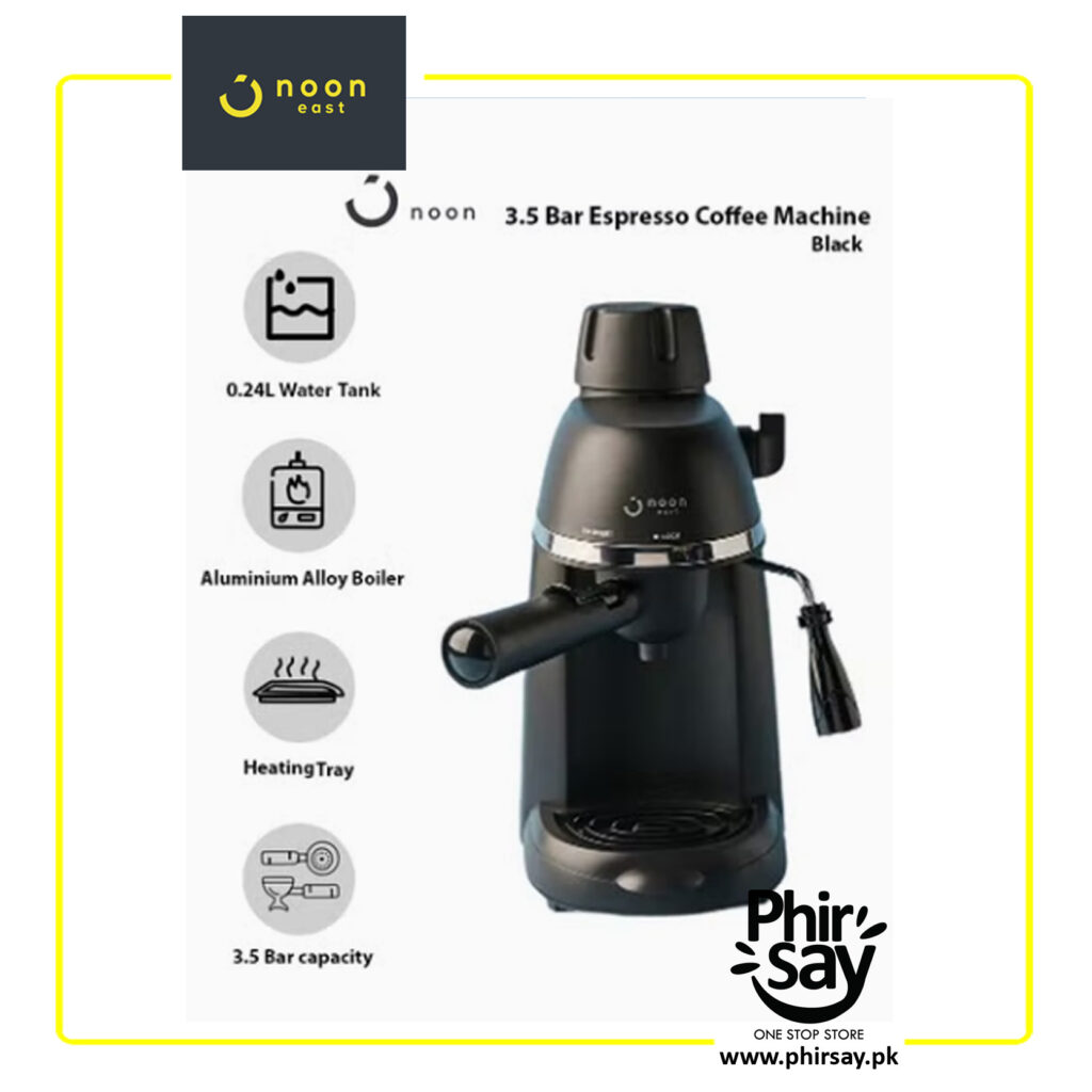 Noon East Espresso Coffee Machine - 3.5 Bar 800 W With High Pressure 0. ...